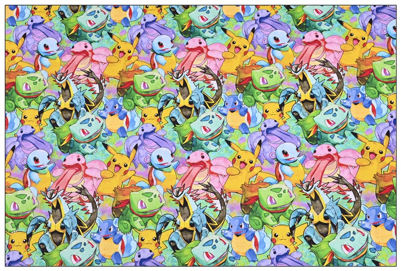 Pokemon Fabric Pocket Monster Fabric Pikachu Fabric Cartoon Anime ...