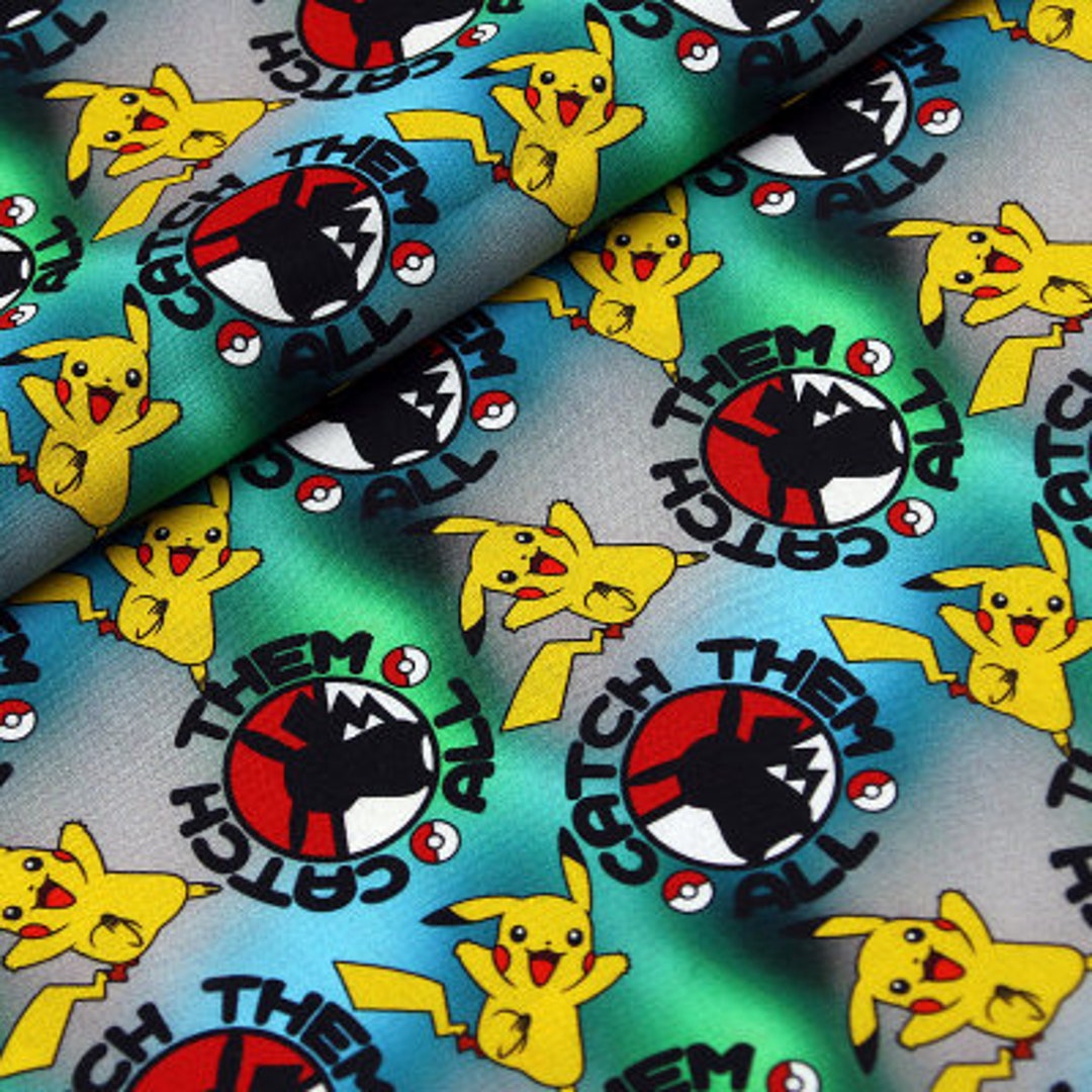 Pokemon Fabric Pikachu Fabric Pocket Monster Fabric Cartoon Anime ...