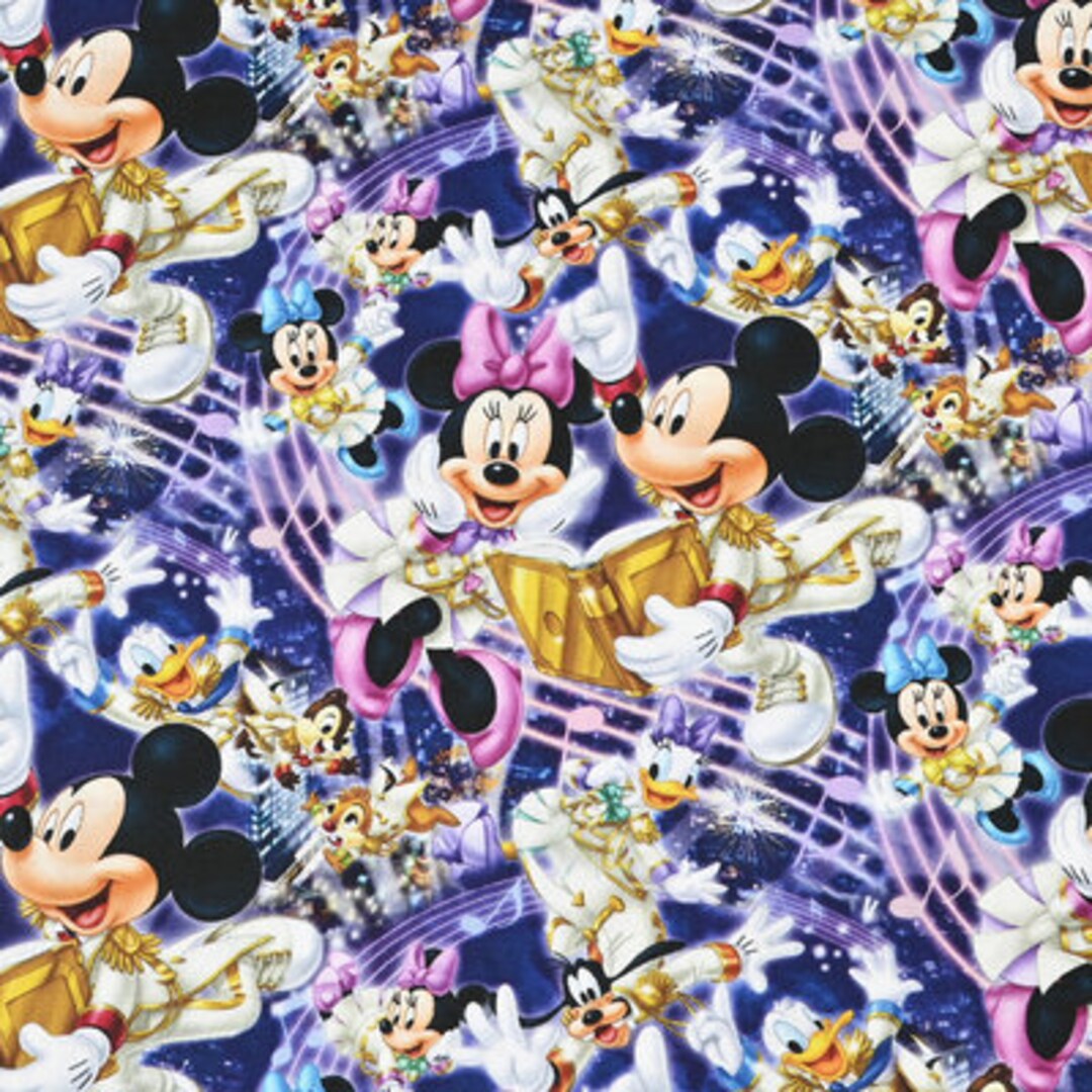 Mickey Minnie Mouse Fabric Donald Duck Goofy Fabric Cartoon Anime ...