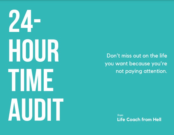 Time Audit Printable Workbook 24 Hour Clock: Stop Waiting Your Time ...