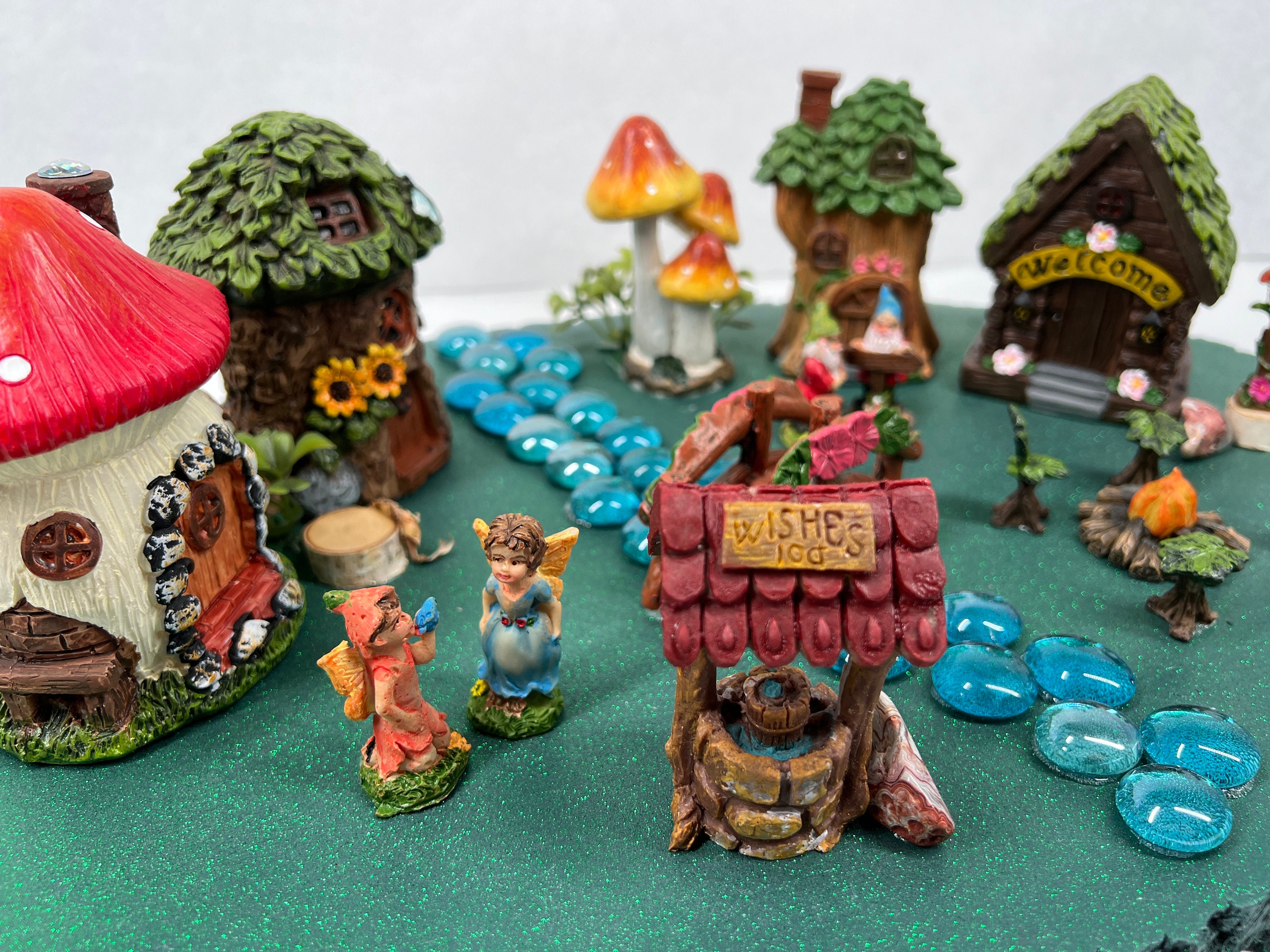 Complete Miniature Gnome Village OOAK Gnomes Fairies Garden on Wood ...