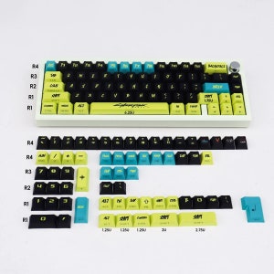 Cyberpunk 2077 130 Keycap Set Cherry Profile for MX Switches Mechanical ...