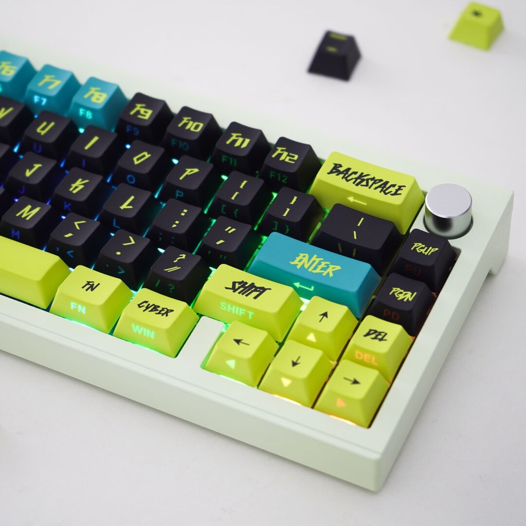 Cyberpunk 2077 130 Keycap Set Cherry Profile for MX Switches Mechanical ...