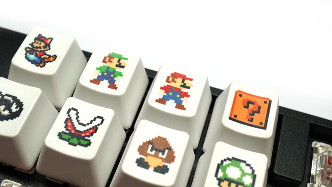 Super Mario Series OEM R4 Custom Mechanical Keyboard Keycap 16 ...