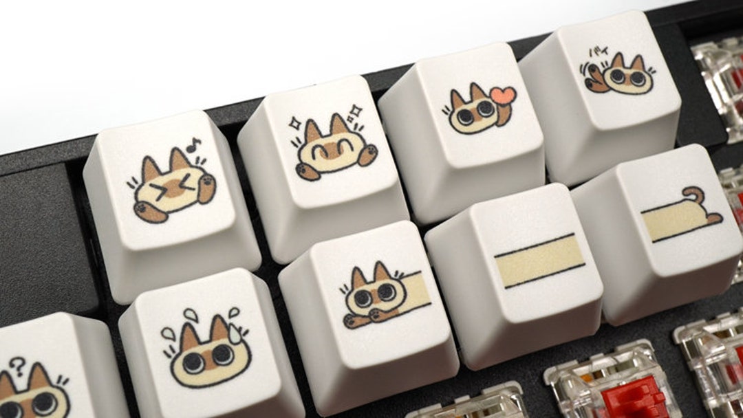 Siamese Cat Anime OEM R4 Custom Mechanical Keyboard Keycap - Etsy