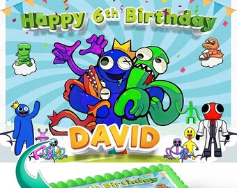 Rainbow Friends Topper - Etsy