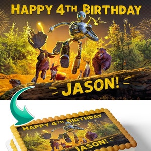Wild Robot Edible Image Cake Topper Sheet Custom Icing Frosting - Etsy