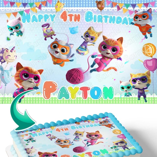 Superkitties Birthday Cake - Etsy