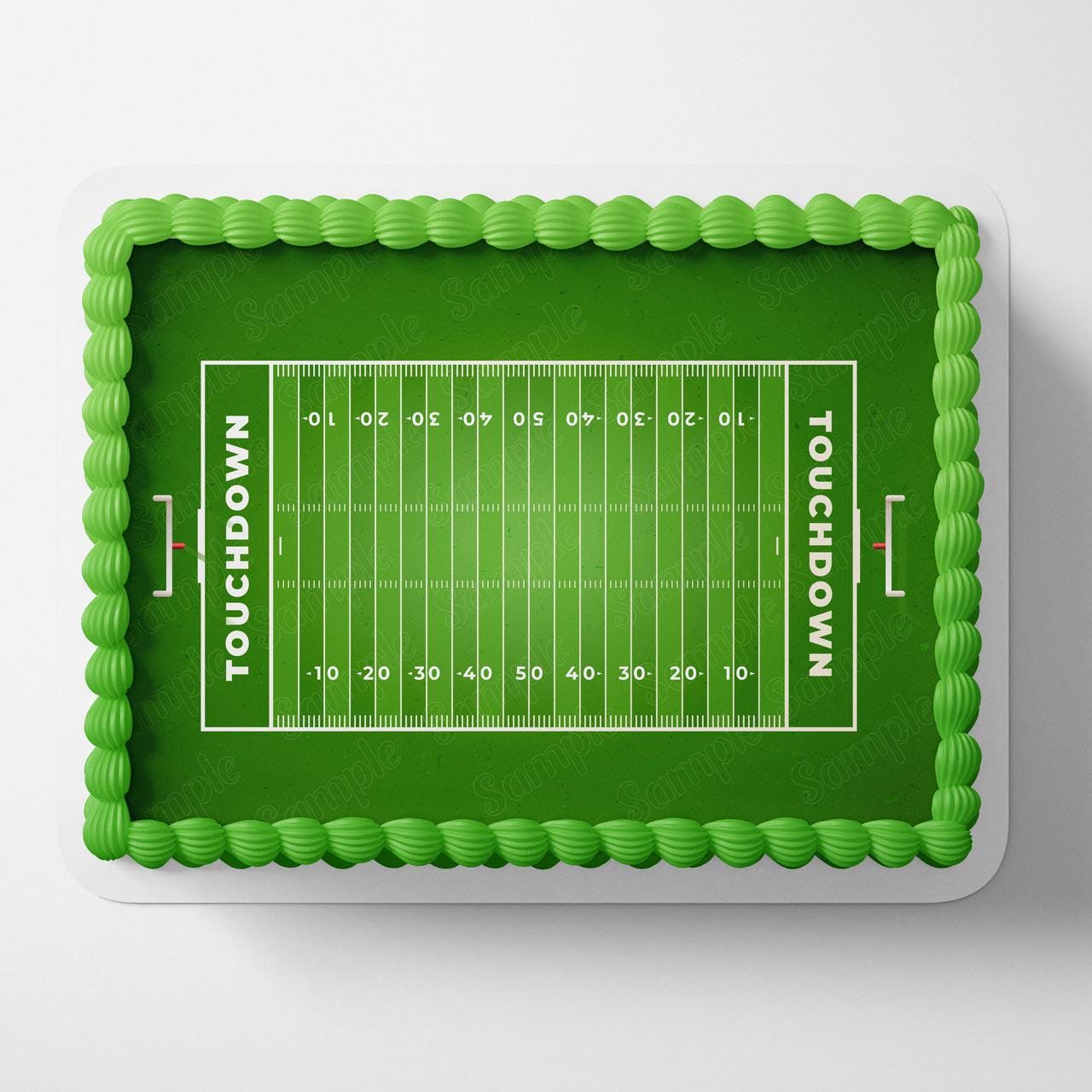 Football Touchdown Field Edible Image Cake Topper Sheet Custom Icing - Etsy