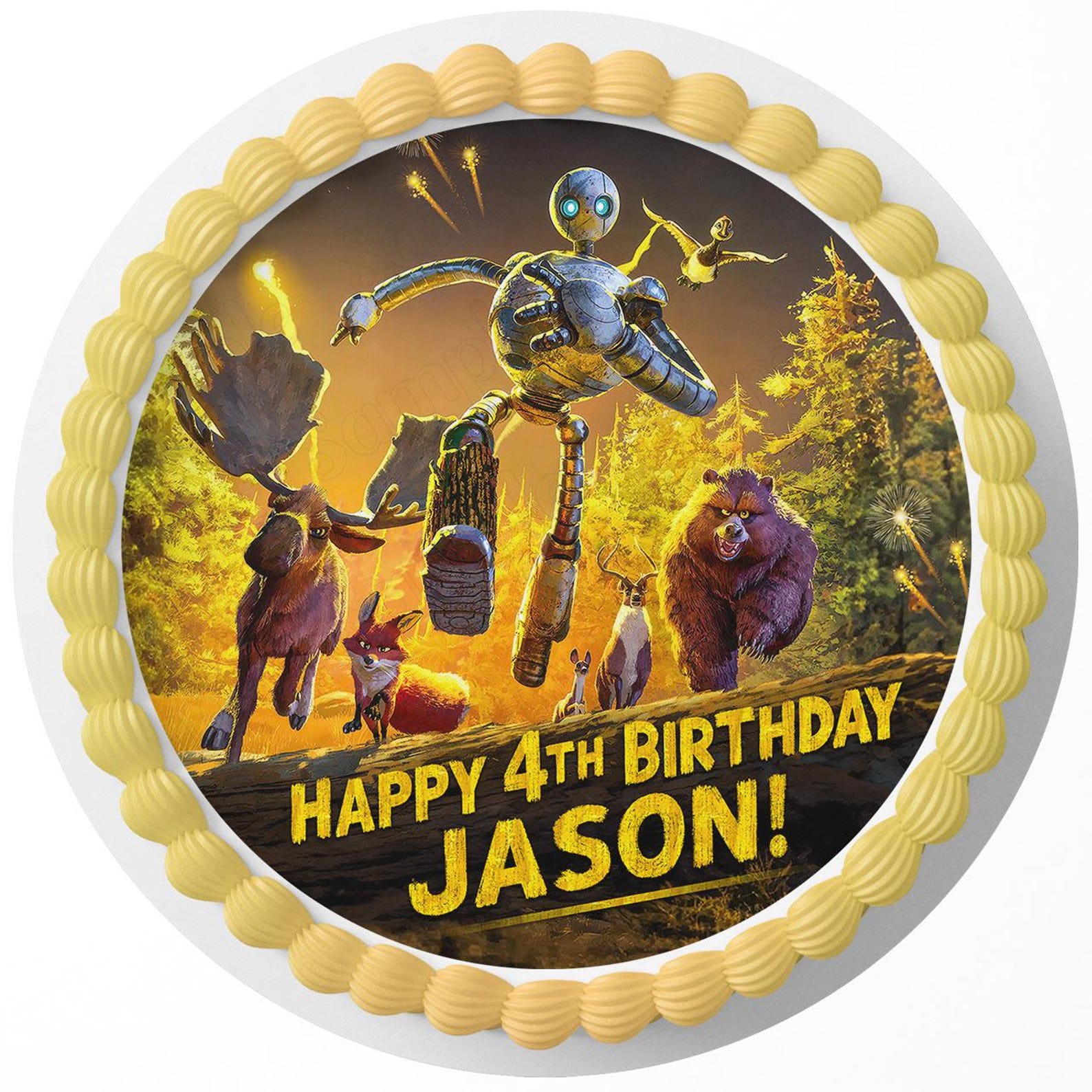 Wild Robot Edible Image Cake Topper Sheet Custom Icing Frosting - Etsy