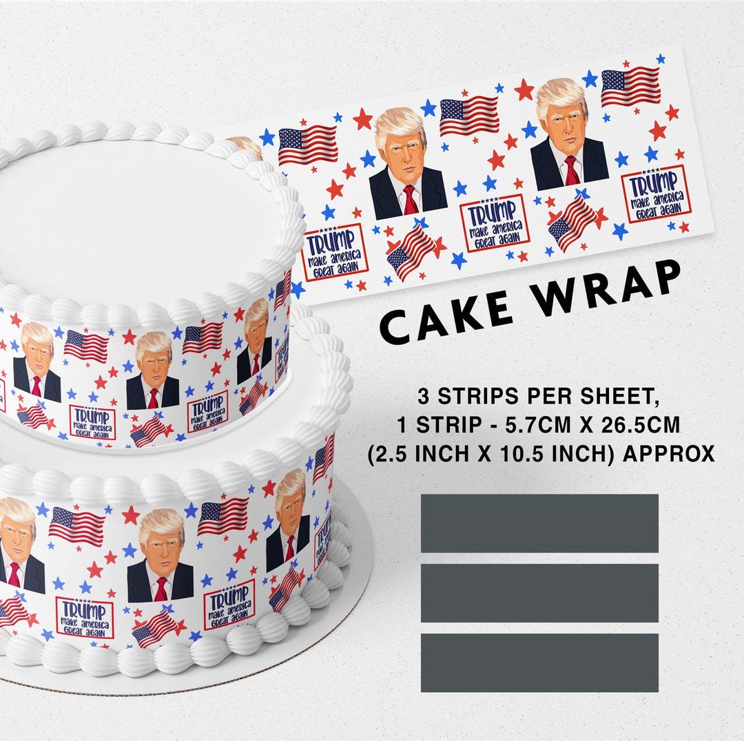 President Donald J. Trump America Great Again Strips Edible Icing ...