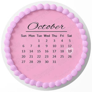 Burn Away Cake Topper Calendar, Custom Сake Topper, 2024, 2025 Calendar ...