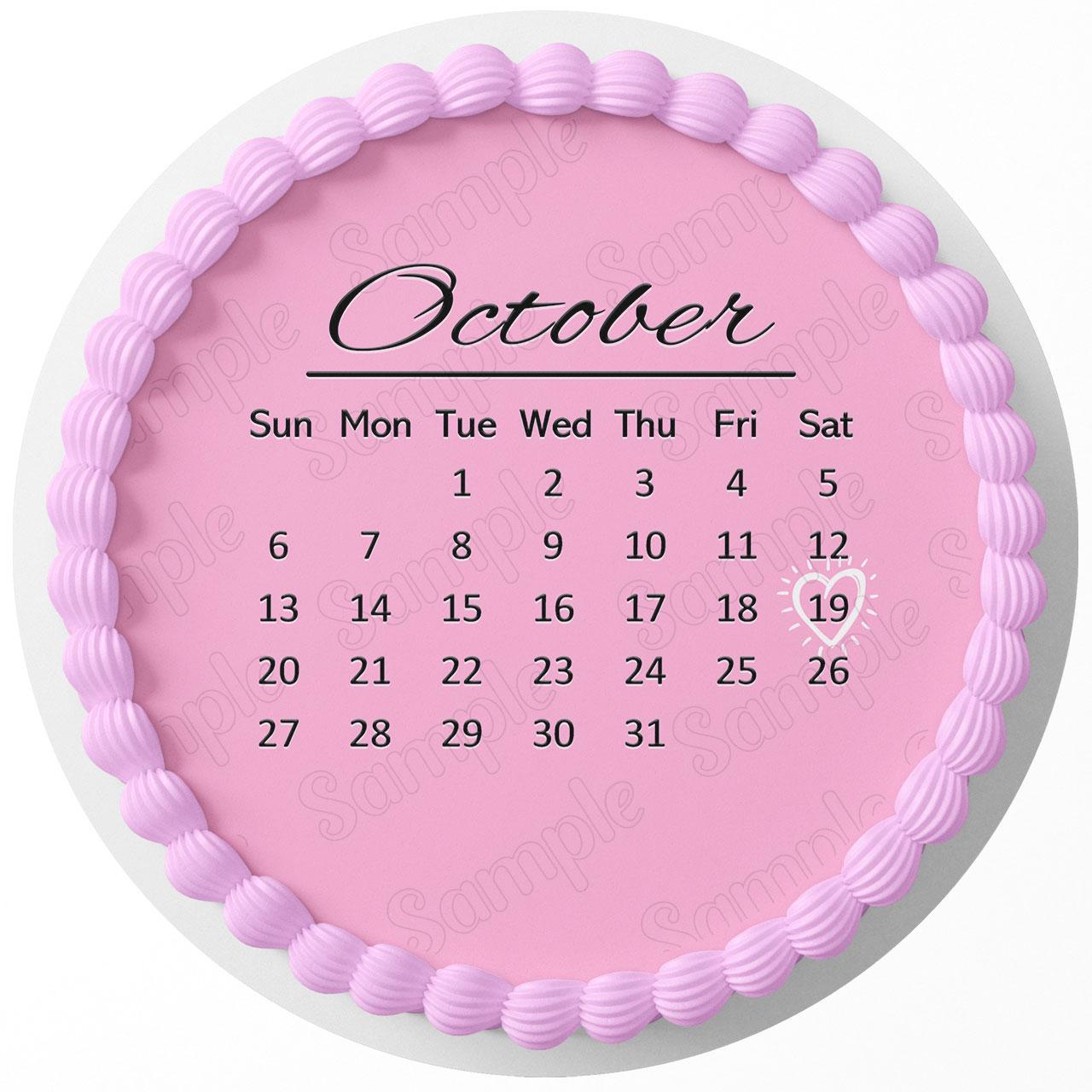 Burn Away Cake Topper Calendar Custom Edible Image | Personalized Burn ...
