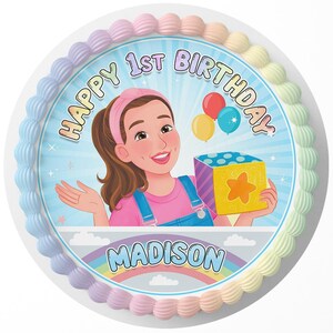 Mrs Fun Rachiel Kids Birthday Edible Image Cake Topper Sheet Custom ...
