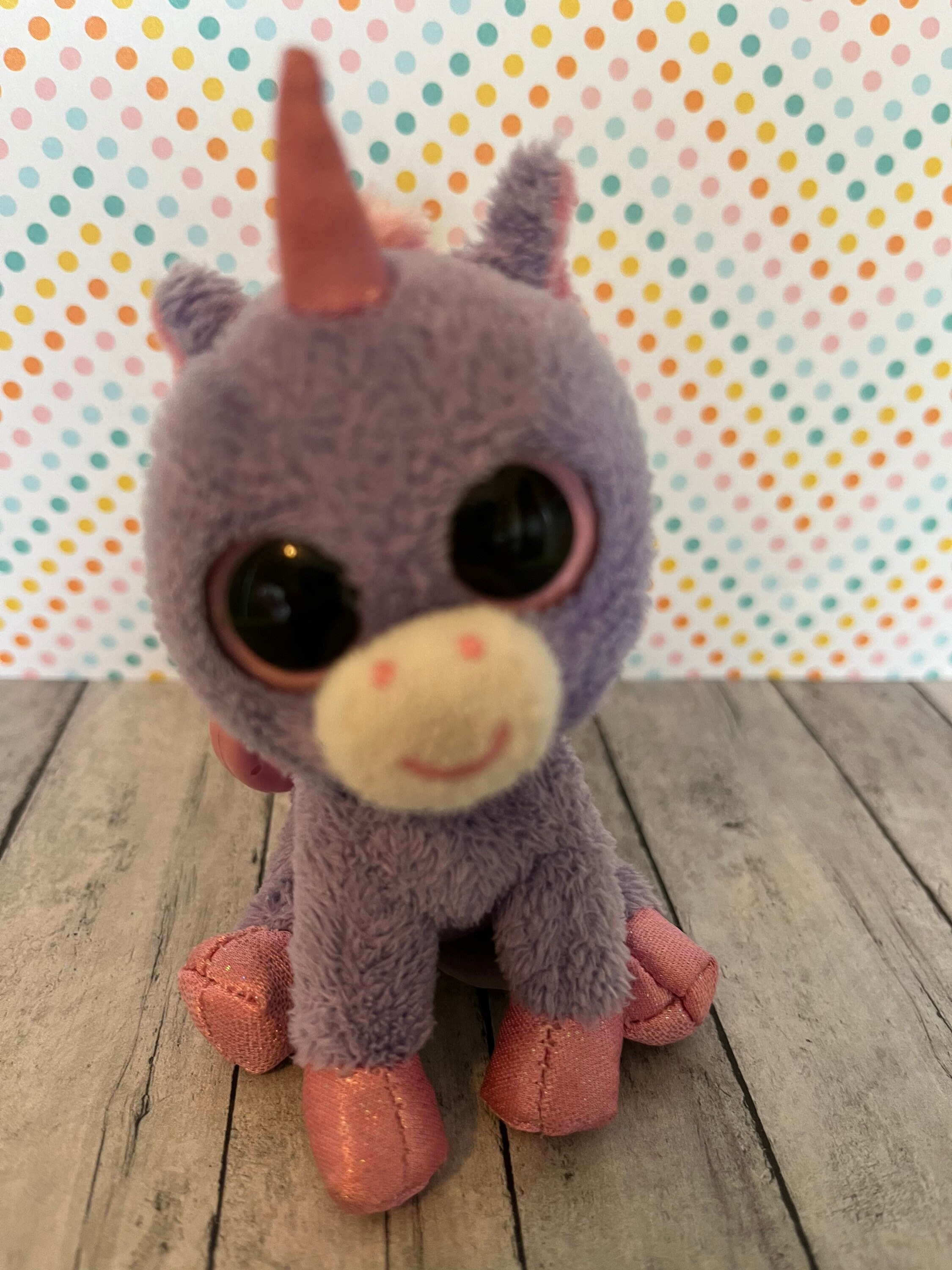 Ty Beanie Boo Rainbow the Purple and Pink Unicorn Key Clip 3 - Etsy