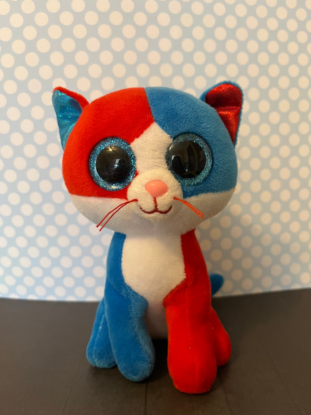 RARE Ty Beanie Boo Spirit Prototype Not Ty Brand Red & Blue Cat 6 - Etsy