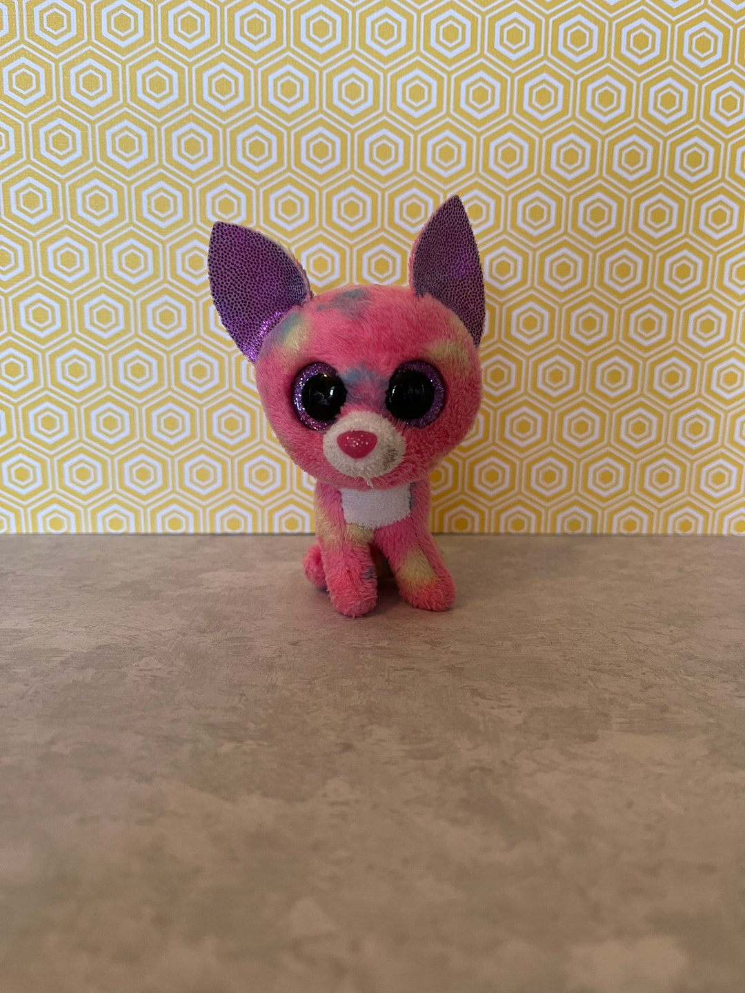 Ty Beanie Boo Cancun the Pink and Rainbow Chihuahua 3 - Etsy