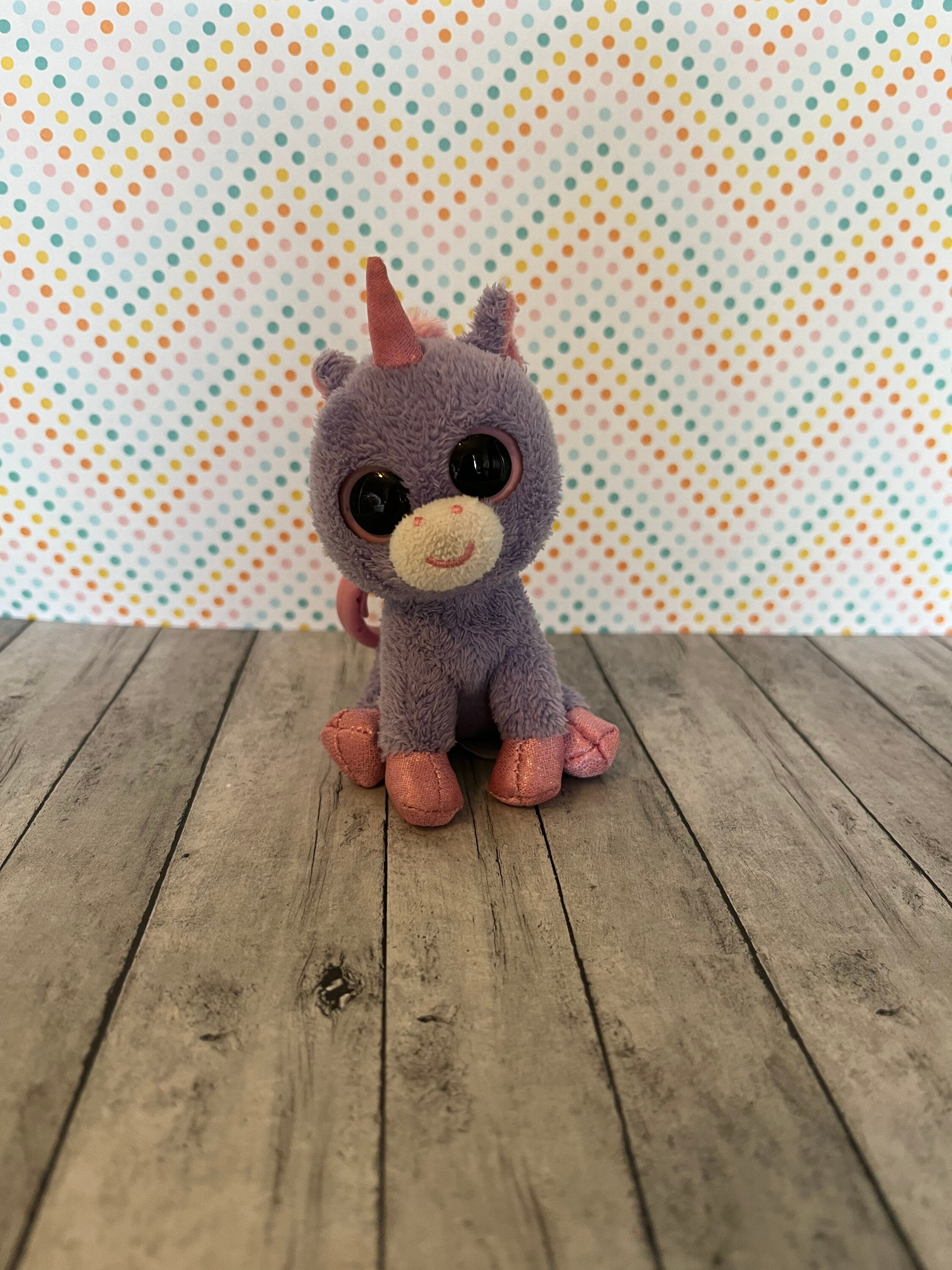 Ty Beanie Boo Rainbow the Purple and Pink Unicorn Key Clip 3 - Etsy
