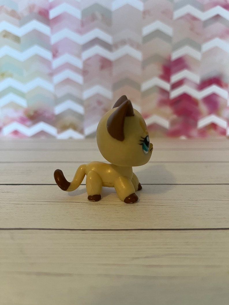 Authentic Littlest Pet Shop 3573 Shorthair Siamese Cat With Gold Heart ...
