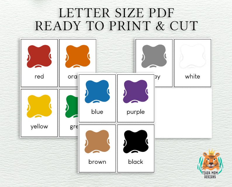Color Flashcards Printable Homeschool Pre-k and Kindergarteners ...