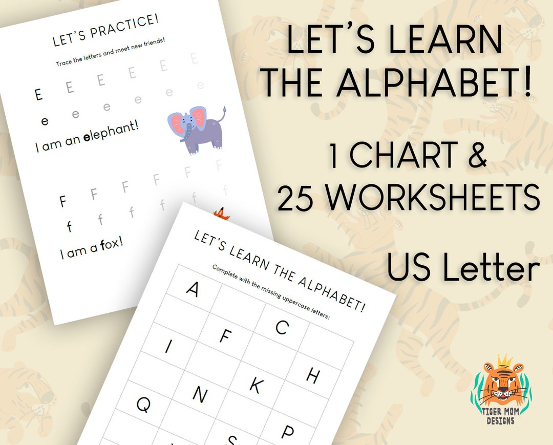 Letter Tracing / Letter Matching / Missing Letter Worksheets Alphabet ...