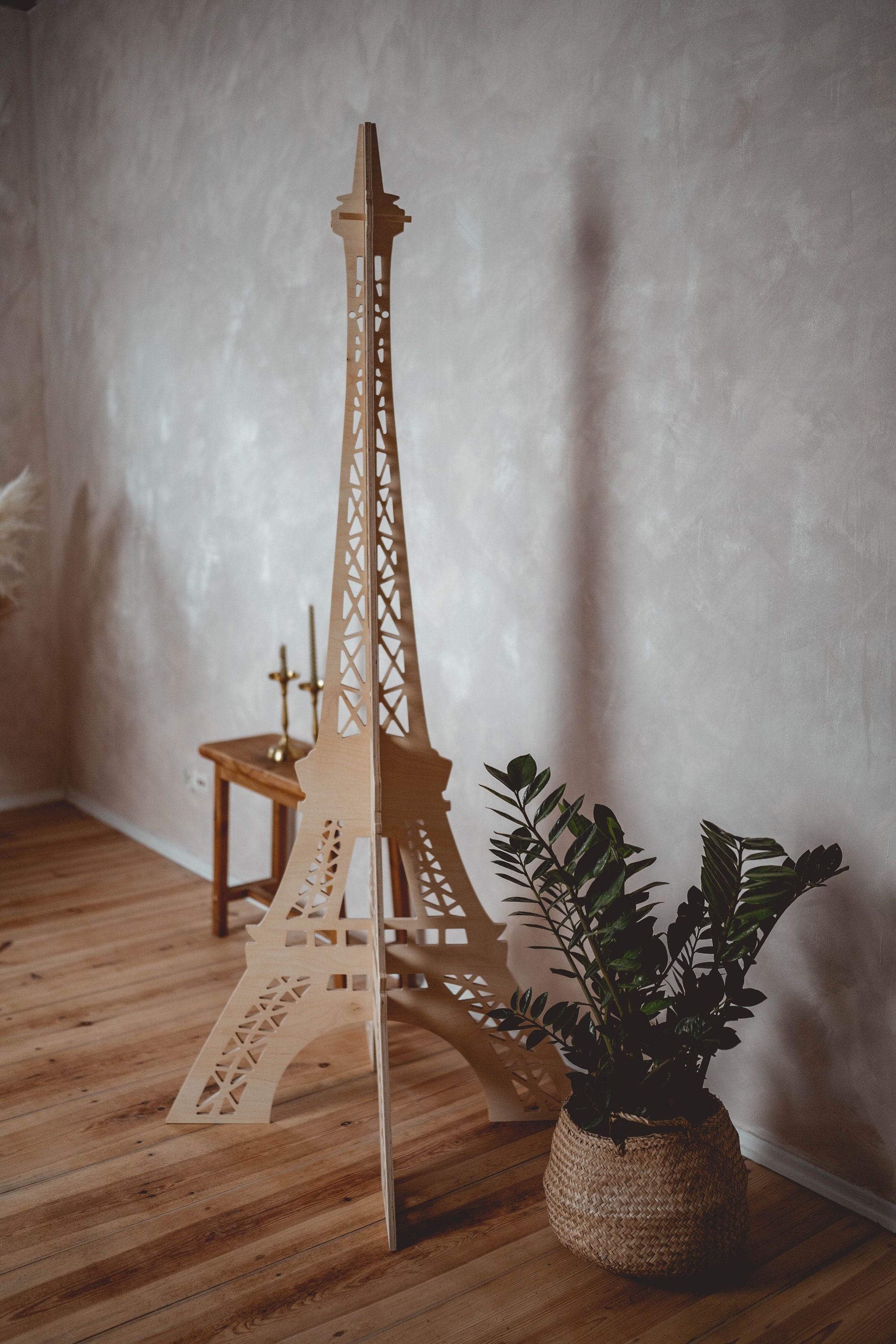 Original Wooden Coat Hanger, Standing Eiffel Tower, Hanger Standing for ...
