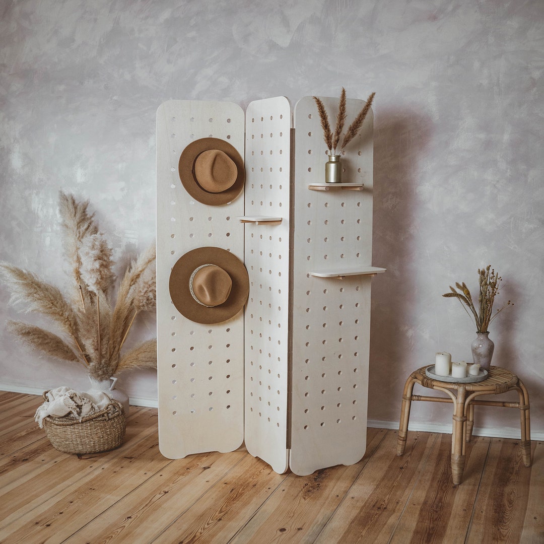 Stylish Plywood Pegboard Screen - Perfect for Organization and Display ...