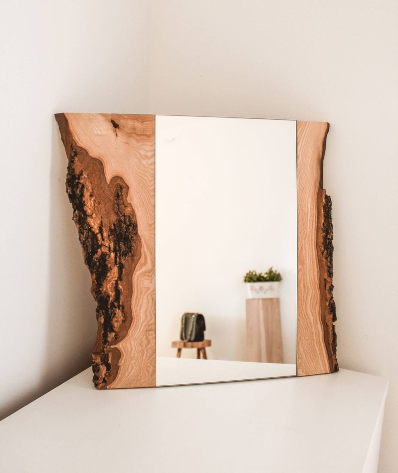 Wood Mirror, Custom Made, Solid Wood, Wooden, Wood Mirror Frame, Rustic ...