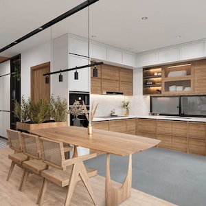 Fancy Table, 240x120 Cm, Oak Solid Wood Table, Solid Wood Dining Table ...