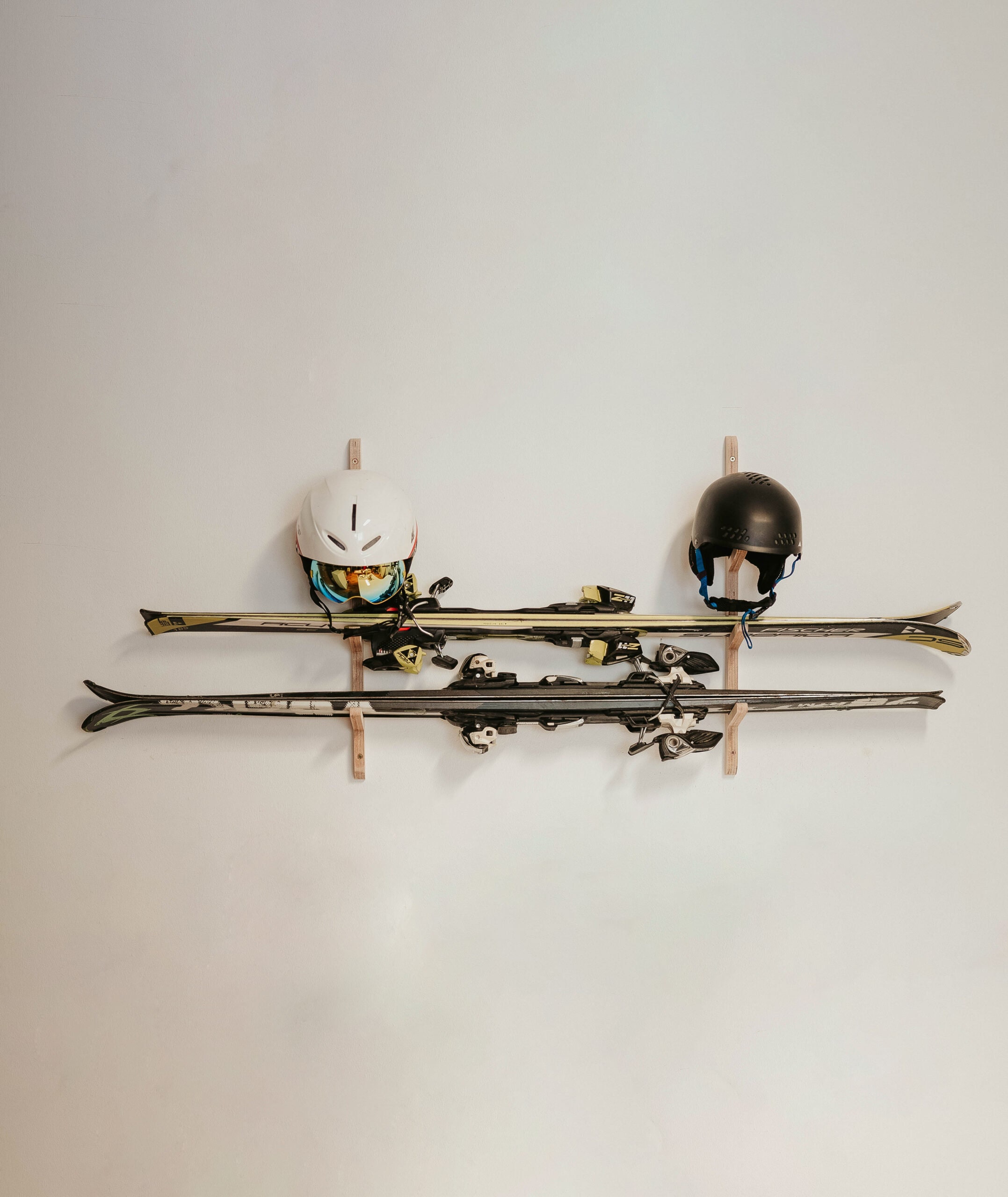 Ski Equipment Hanger, Winter Helmet Hanger, Ski Rack, Ski Lovers Wooden ...