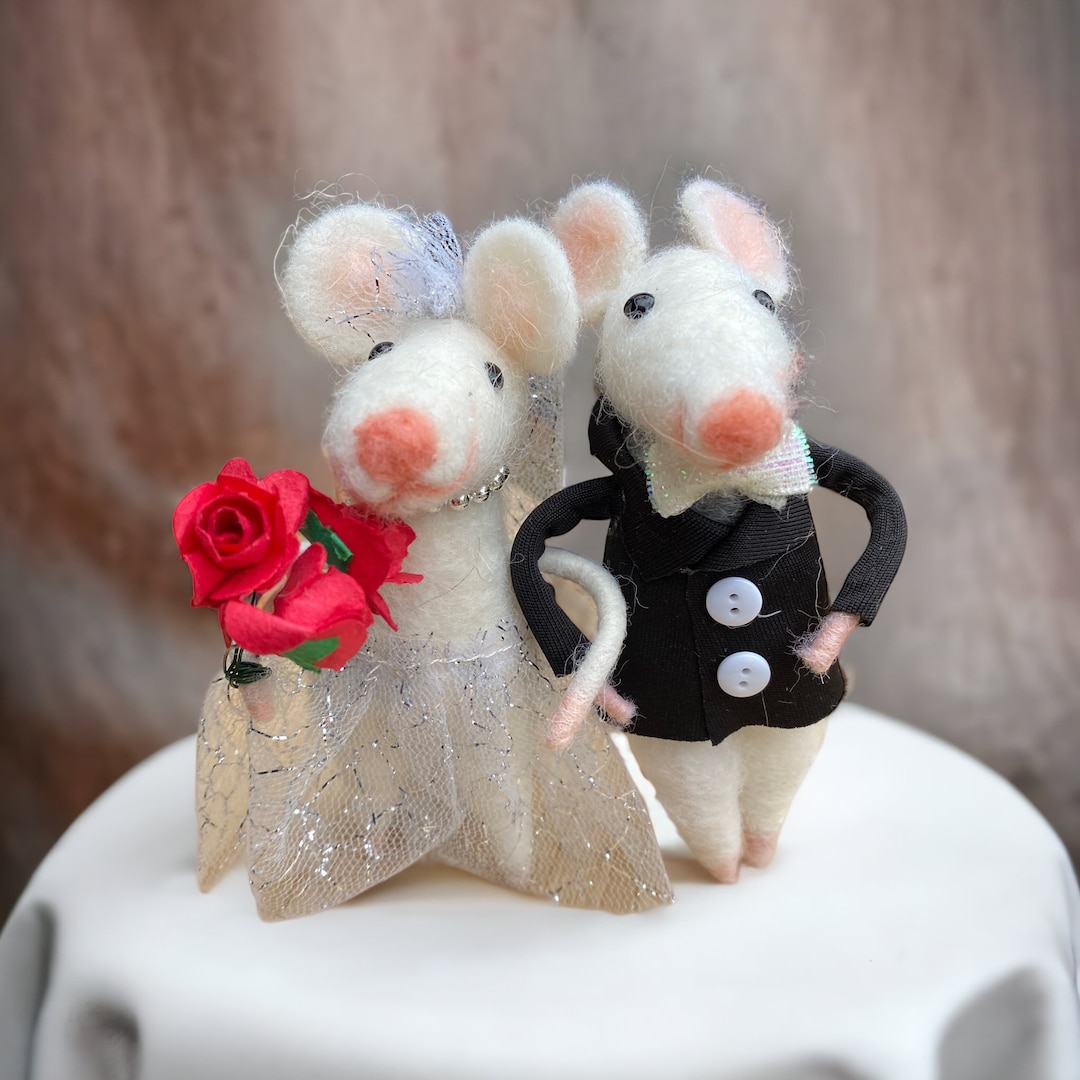 Bride & Groom Wedding Mouse Couple Pair - Etsy