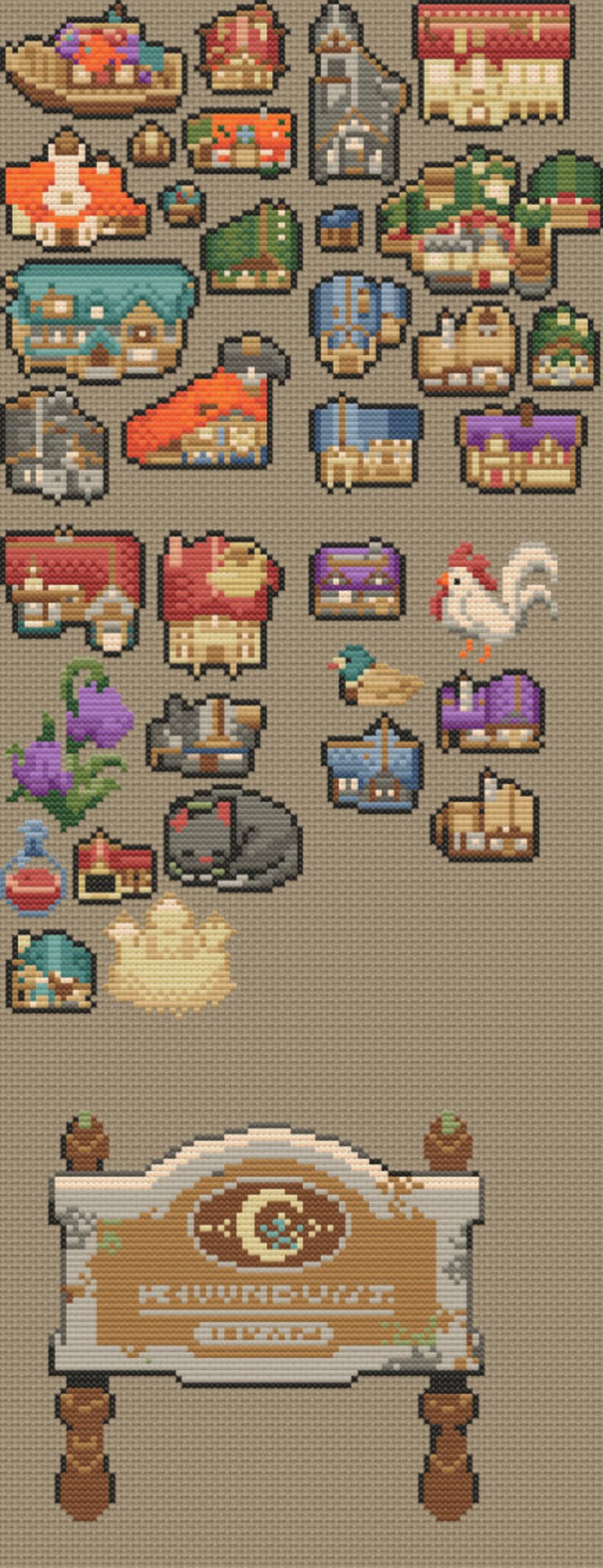 Potion Permit Map. Cross-stitch Pattern - Etsy