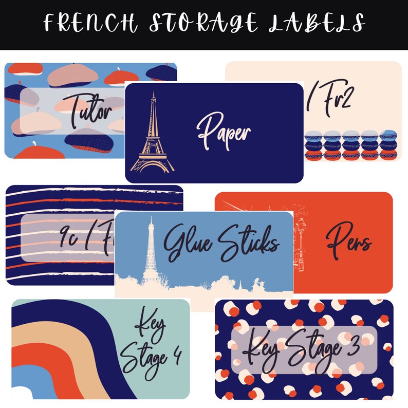French Classroom Decor Binder Covers & Spines Storage Labels Classroom ...