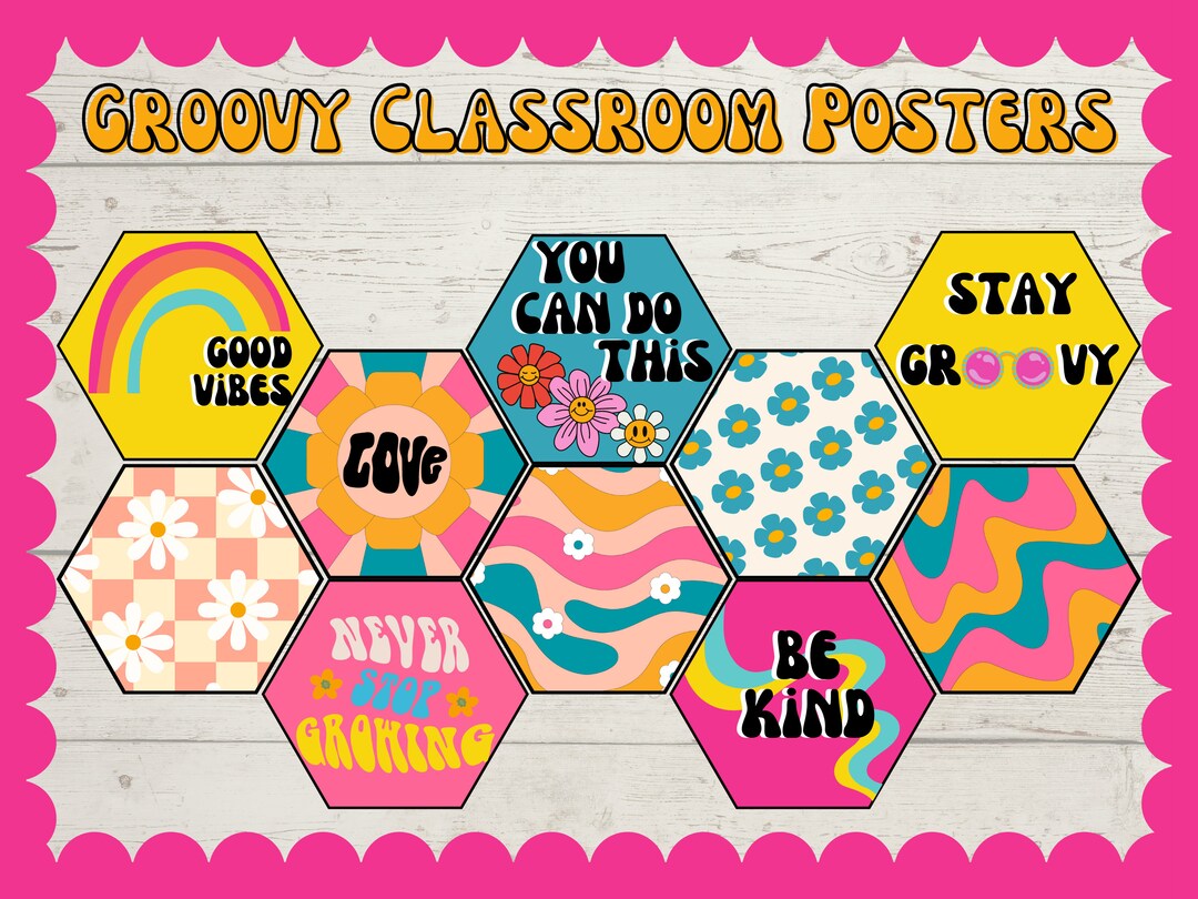 Groovy Classroom Posters Groovy Bulletin Board Groovy Growth Mindset ...
