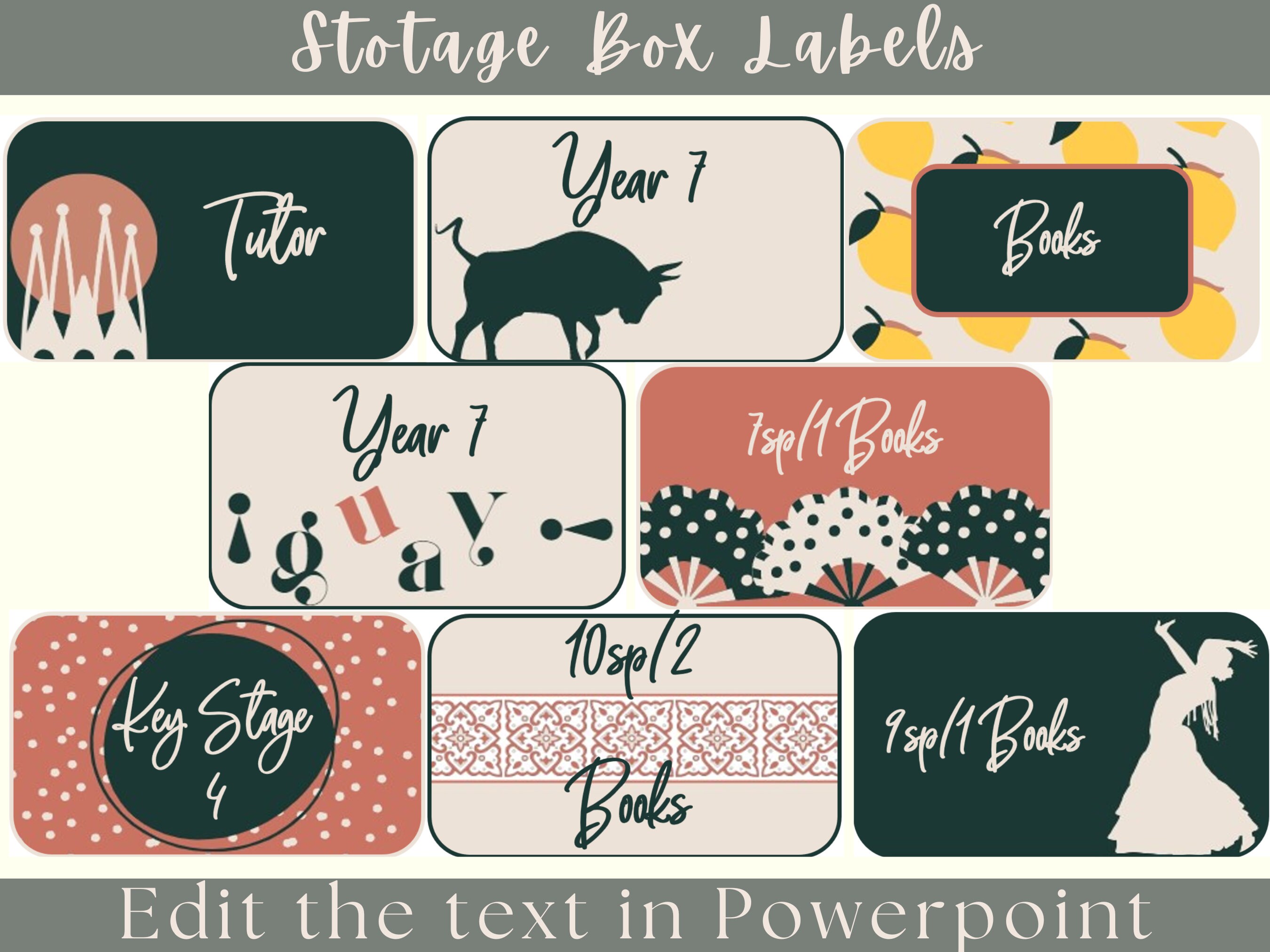 Spanish Classroom Decor Binder Covers & Spines Storage Labels Classroom ...