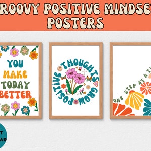Groovy Positive Mindset Classroom Posters Groovy Bulletin Board Groovy ...