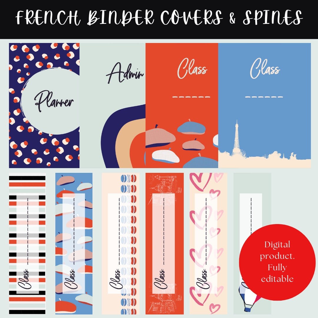 French Classroom Decor Binder Covers & Spines Storage Labels Classroom ...