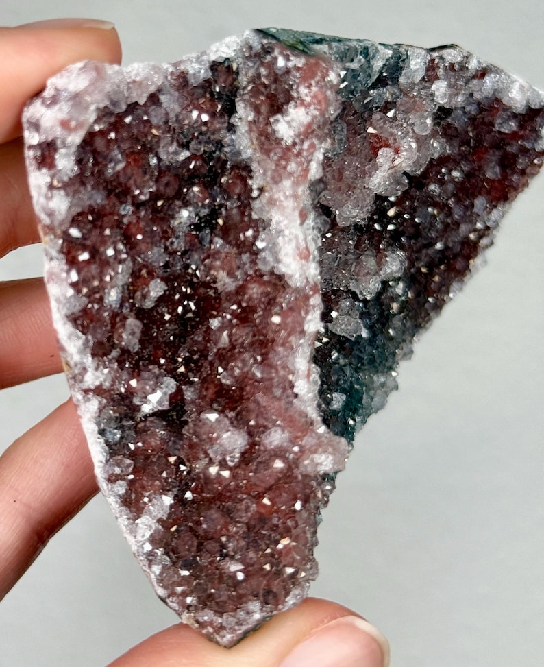 Red and Black Rainbow Amethyst Cluster - Etsy UK