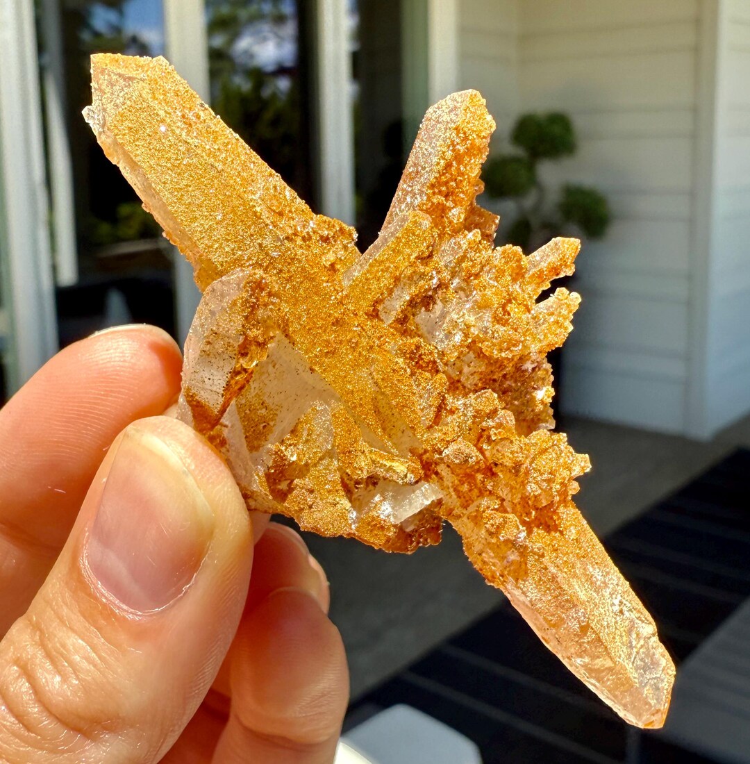 Spessartine Garnets on Quartz - Etsy