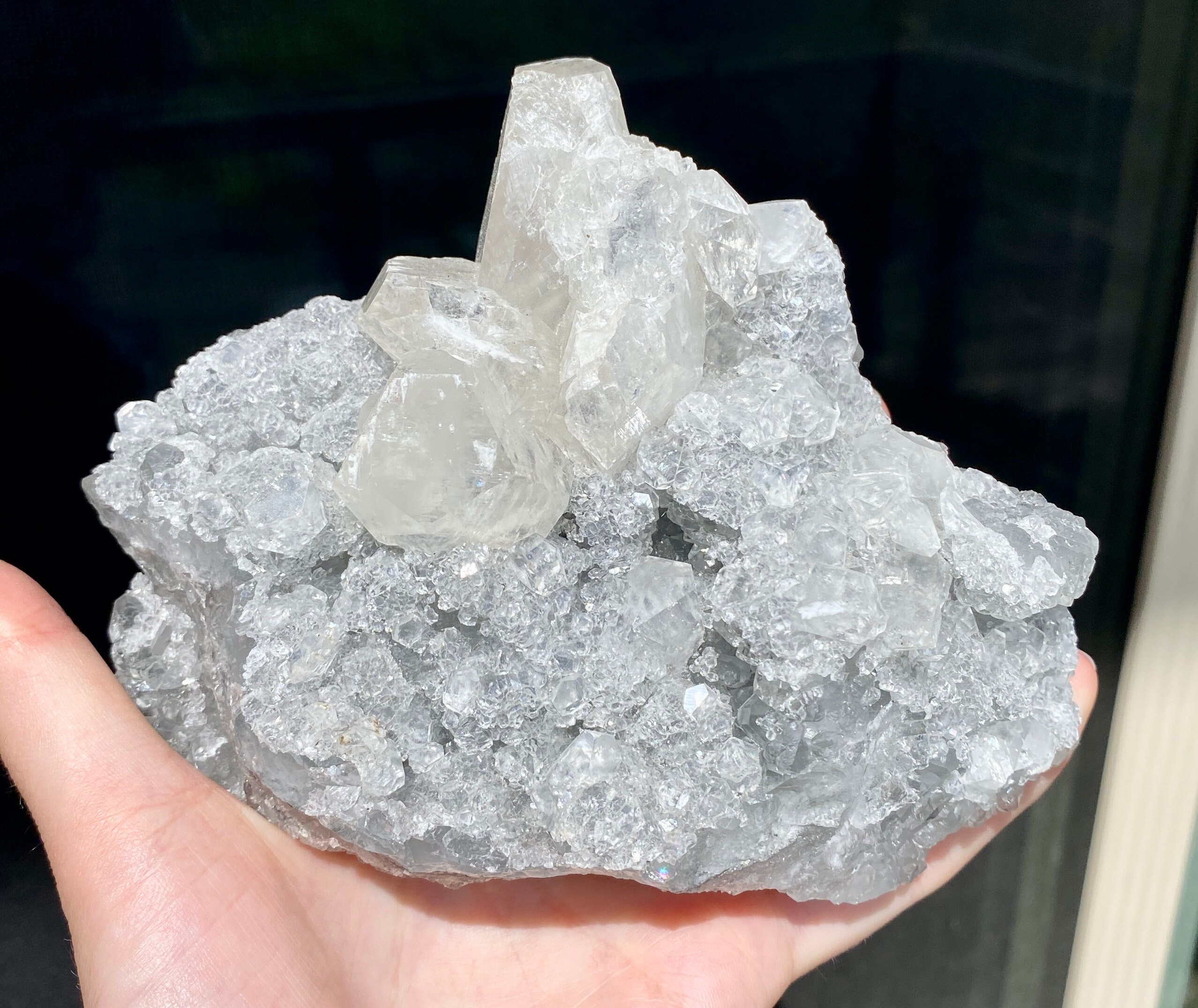 Self-standing Diamond Apophyllite Cluster With Calcite - Etsy