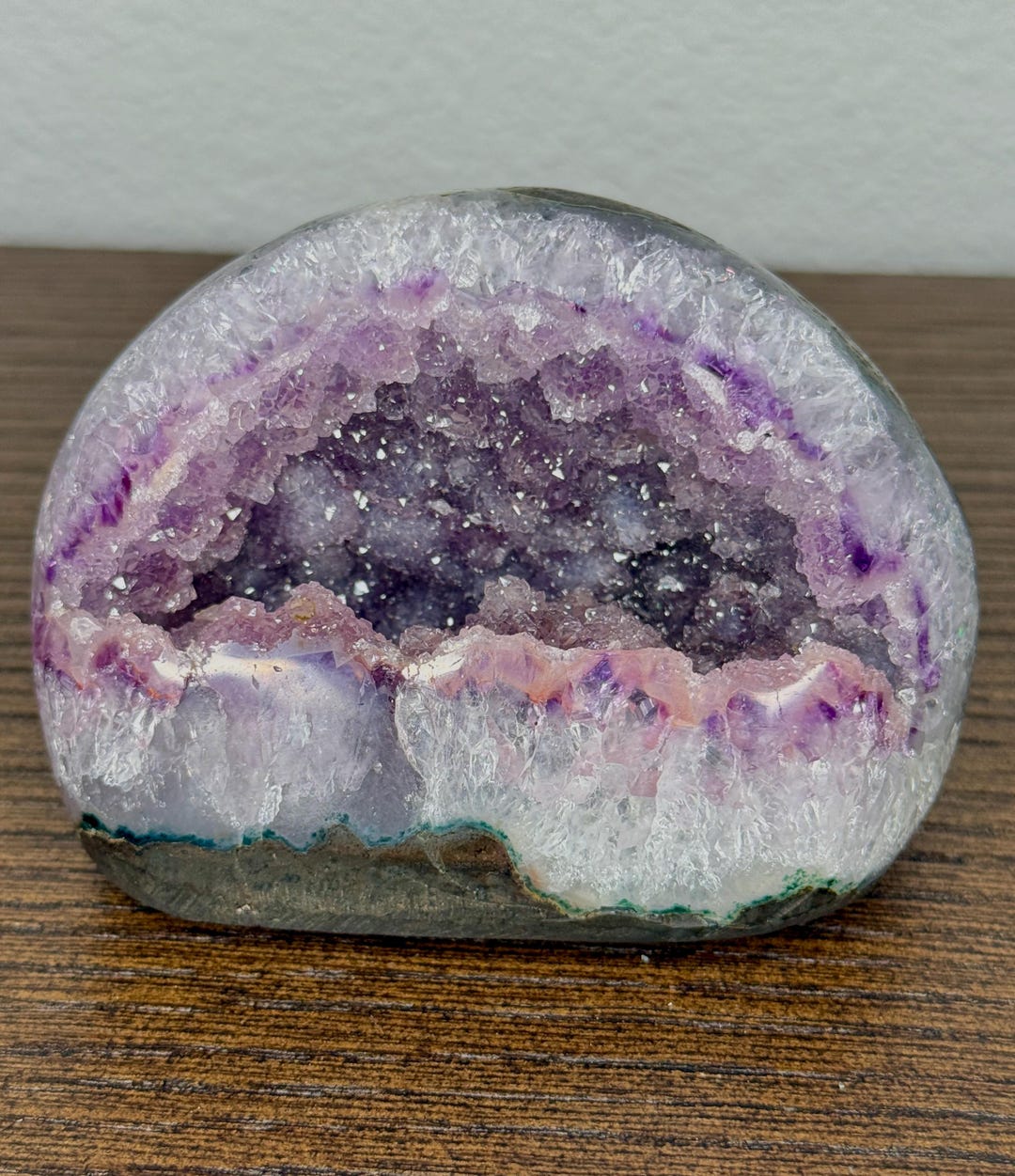 Bi-toned Pink Sugar Amethyst Geode - Etsy