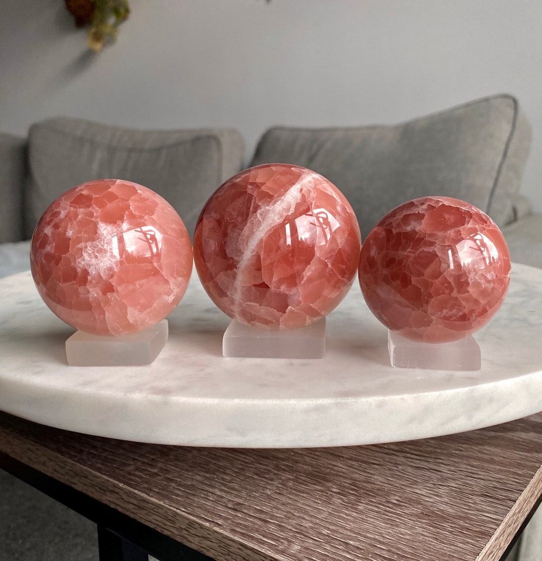Pink Caribbean Calcite Spheres - Etsy