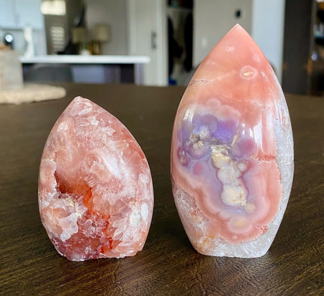 Mini Pink Amethyst Flower Agate Flames - Etsy