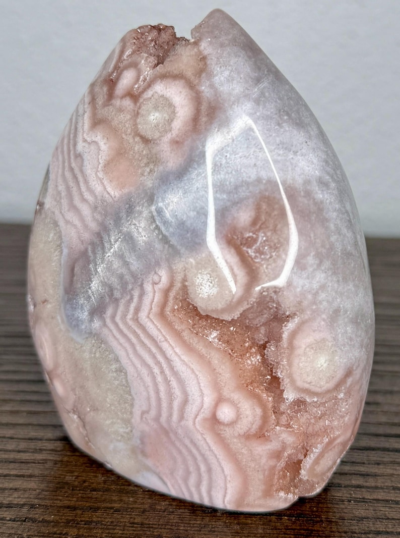 Banded Druzy Pink Amethyst Free Form - Etsy UK