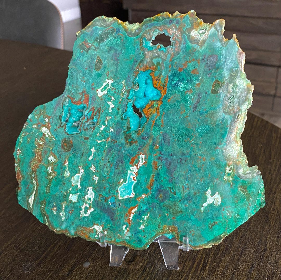 RARE Druzy Chrysocolla Slab - Etsy