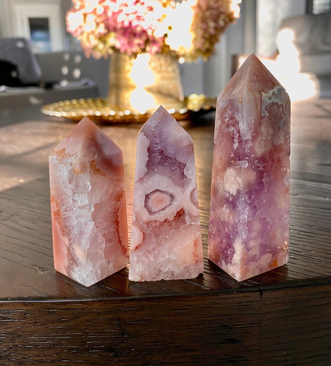 Druzy Amethyst Flower Agate Towers - Etsy
