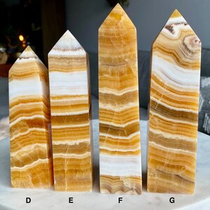 Large Banded Orange Calcite Towers - Etsy