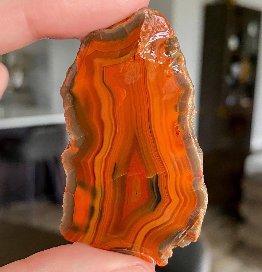 Fiery Condor Agate Mini Slab - Etsy