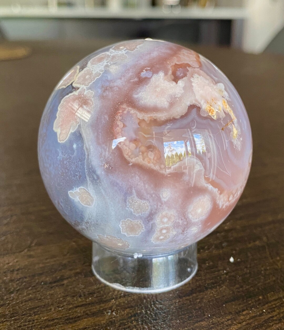 Colorful Flower Agate Sphere - Etsy