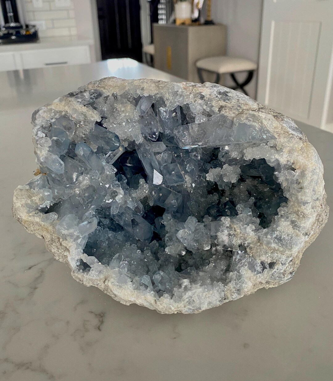 HUGE GEMMY Blue Celestite Geode - Etsy